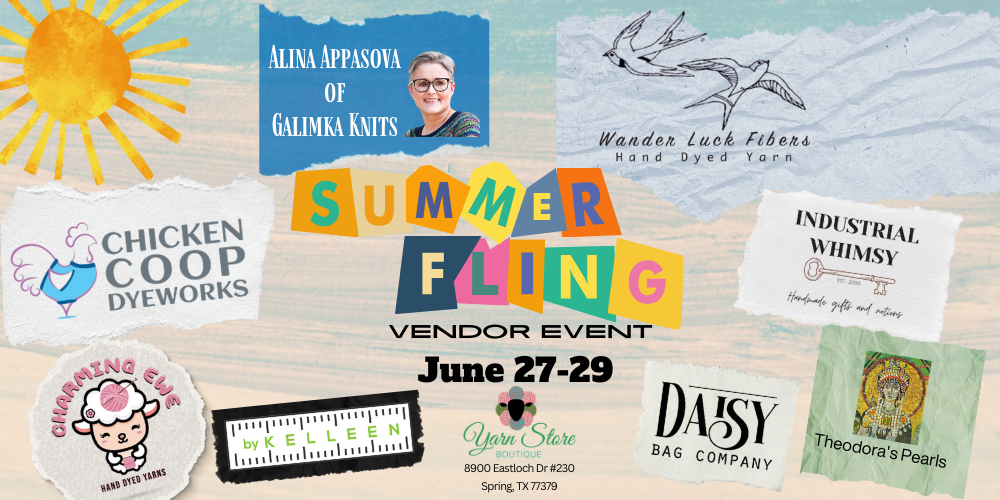 🎉 Summer Fling Vendor Event – You're Invited! 🎉 – Yarn Store Boutique